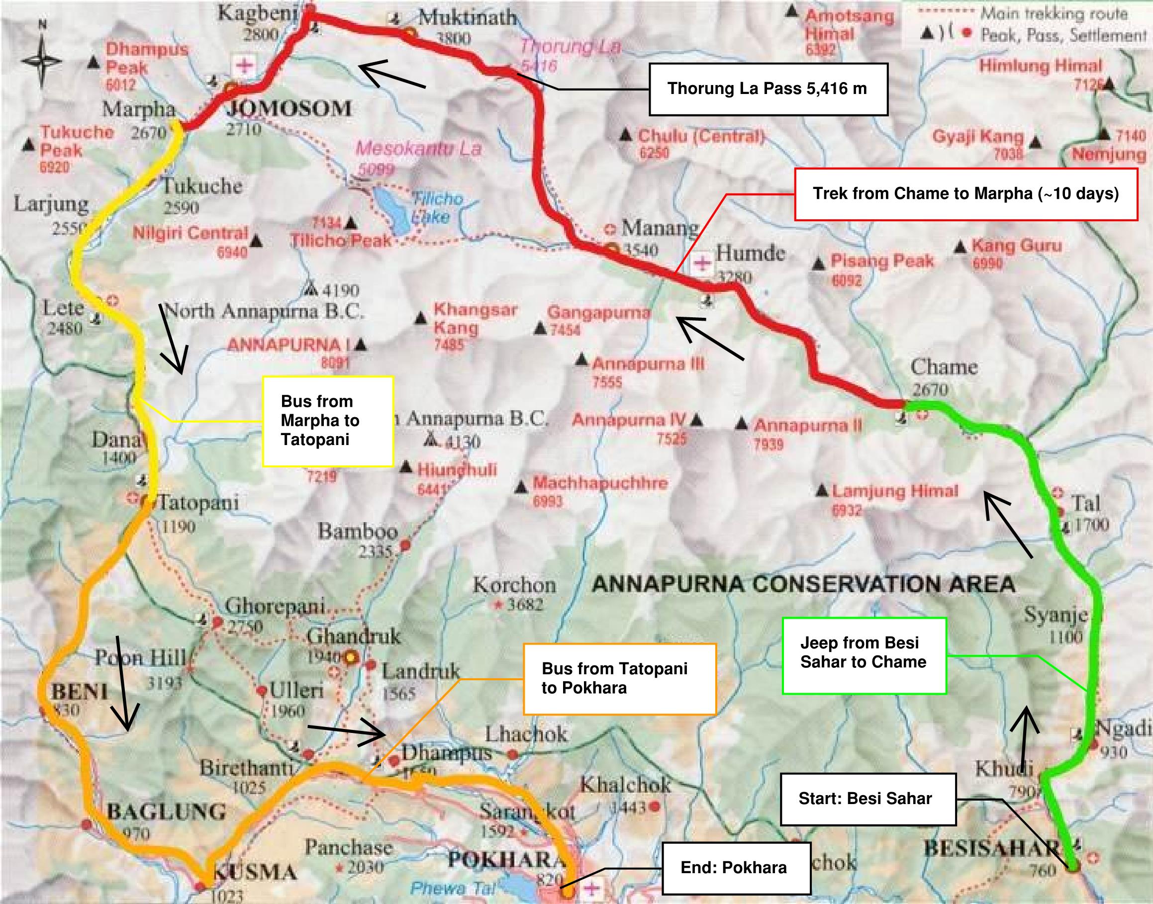 Trekking Annapurna Circuit – cantilevered